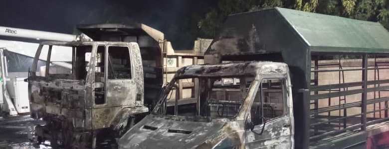 Queman dos unidades de transporte de la empresa Caneveca en Cabimas ...