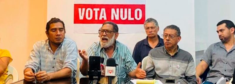 Agrupaciones políticas de izquierda llaman a votar nulo