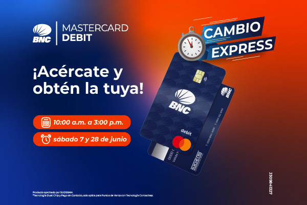 BNC realizará jornada especial de entrega de BNC Mastercard Debit