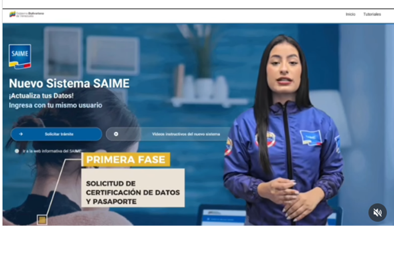 Saime habilita servicio online para tramitar la certificación de datos ...